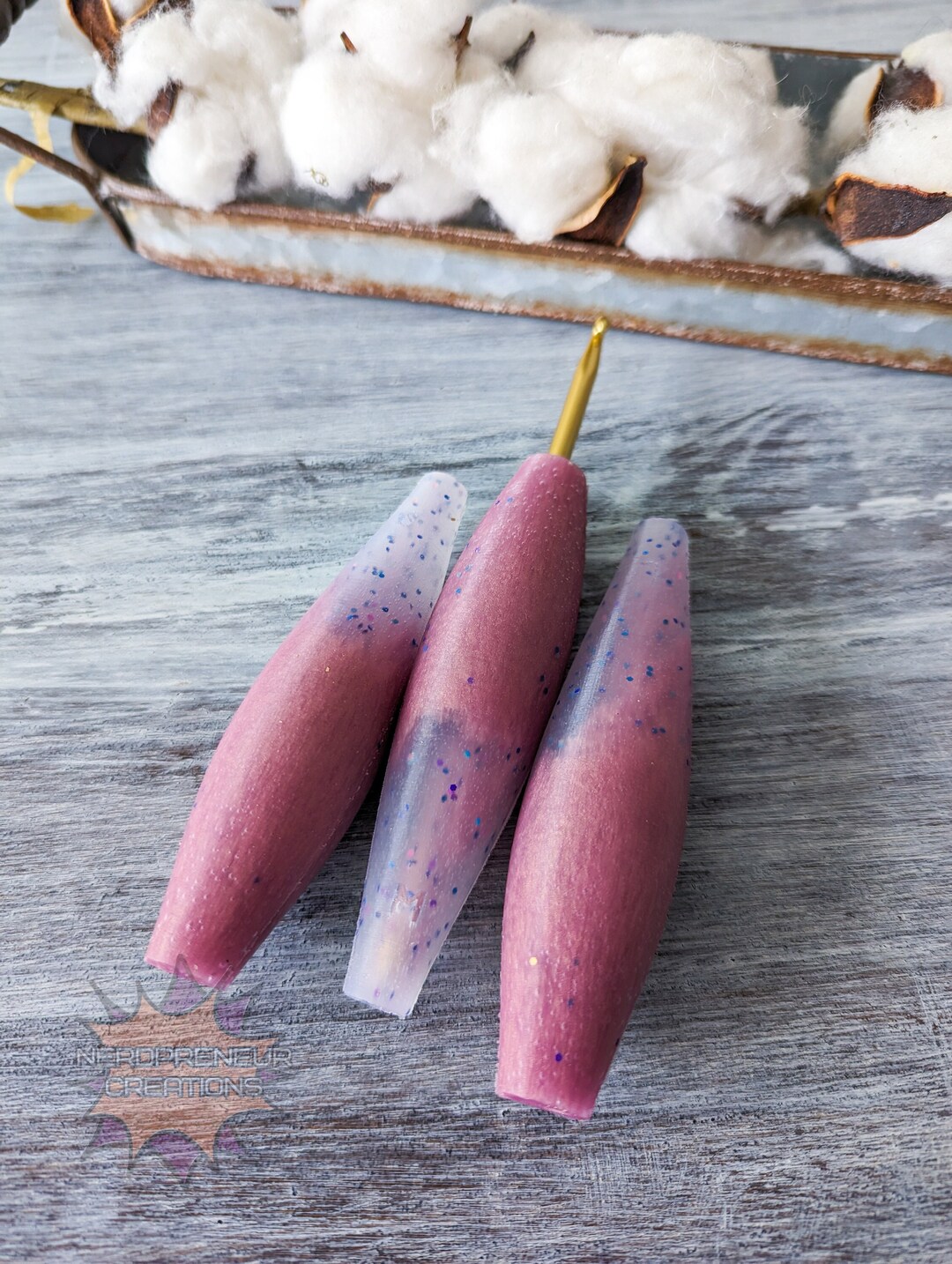 Squishy Grip Glitzy Rose Sleek 2.0 Interchangeable Silicone Crochet ...