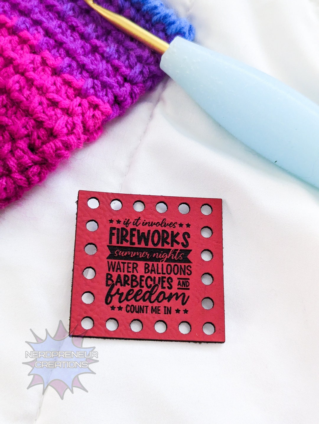 Fireworks & Freedom Vegan Leather Patch Set of 5 July 4th Independence ...