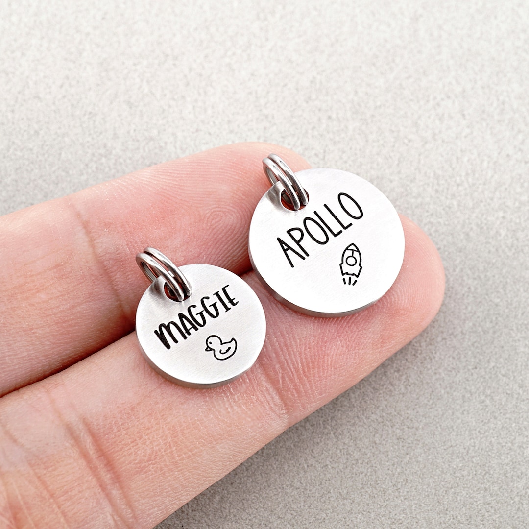 Custom Cat Tag, Tiny Pet Tag, Engraved Kitten and Puppy Tag - Etsy