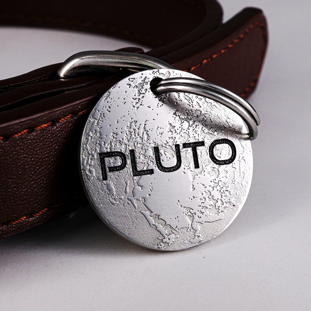 Personalized Pluto Pet ID Tag: Engraved Stainless Steel Dog/cat Tag - Etsy