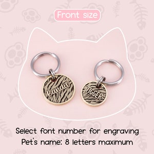 Cat Tag, Custom Cat Tag, Kitten Tag, Personalized Mini Pet ID Tag ...