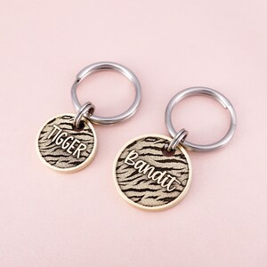 Cat Tag, Custom Cat Tag, Kitten Tag, Personalized Mini Pet ID Tag ...
