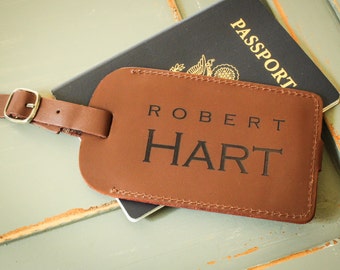 Address Leather Luggage Tag personalized address luggage tag | Etsy