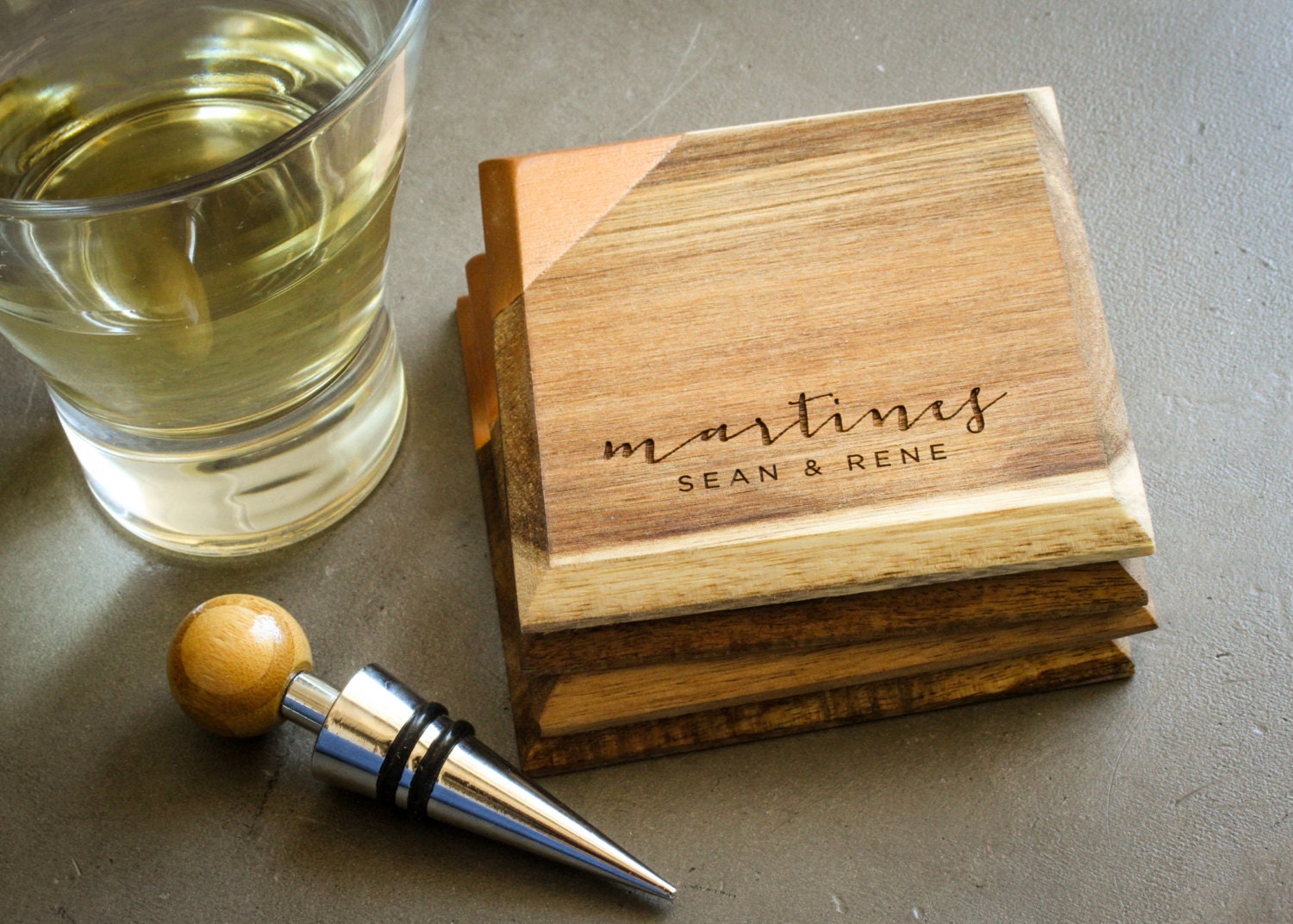 Custom Engraved Coasters Personalized Coaster Set Custom | Etsy