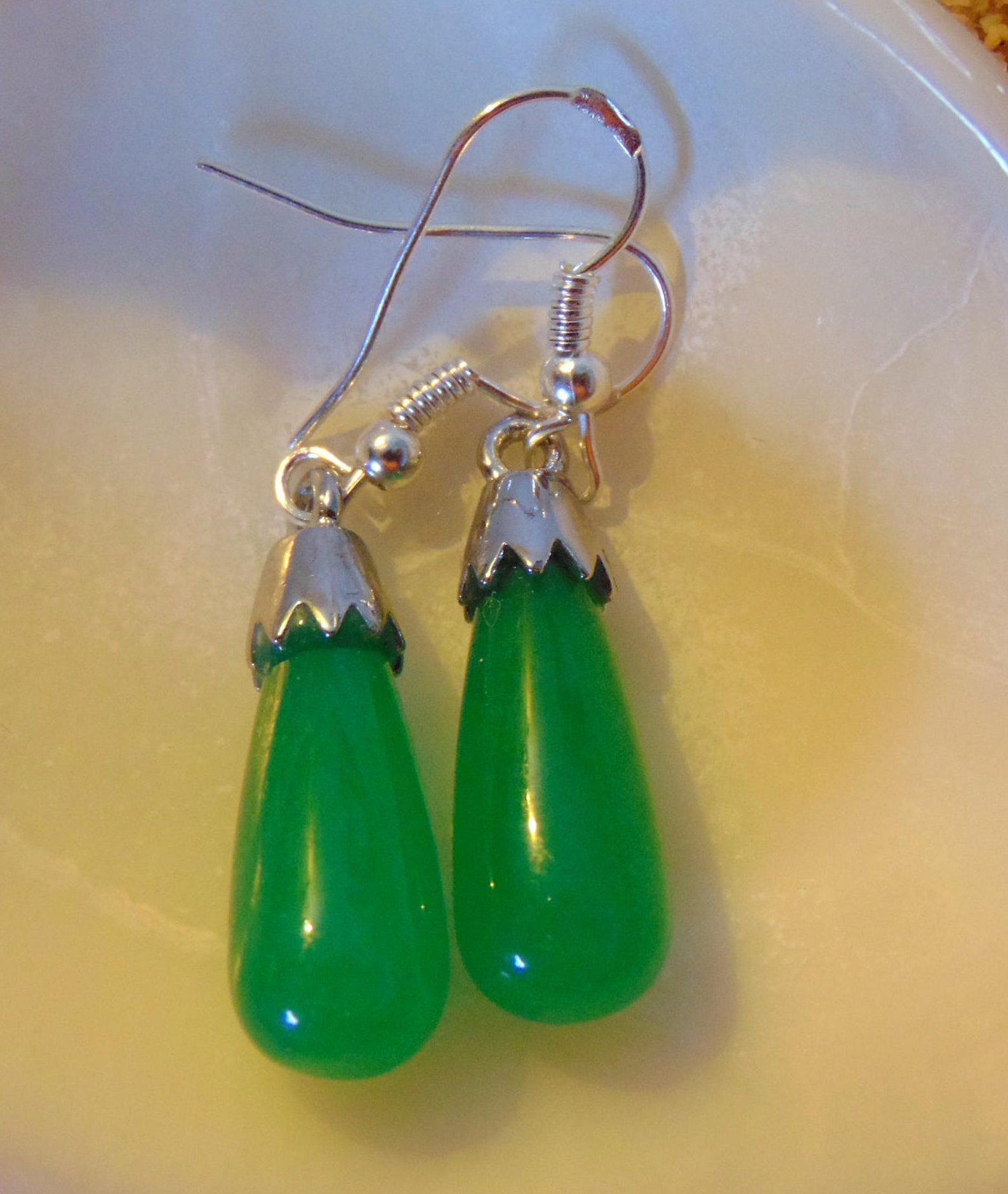 Vintage Stash of Jade and Sterling Silver Earrings - Etsy