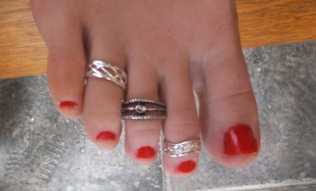 Silver Plate Toe Rings - Etsy