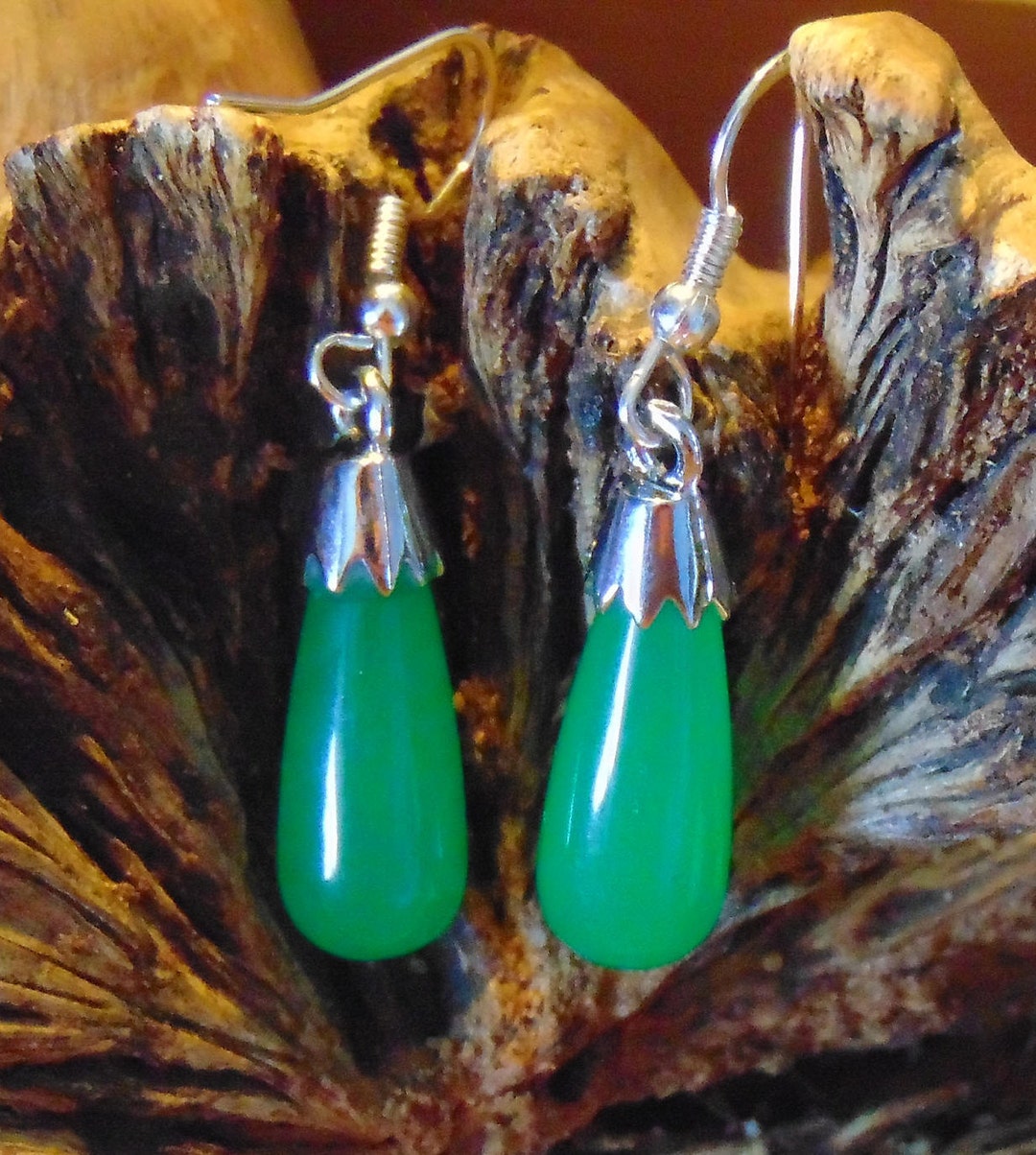 Vintage Stash of Jade and Sterling Silver Earrings - Etsy
