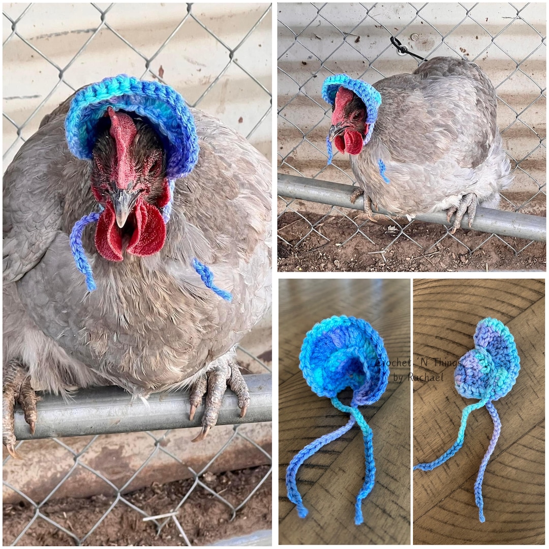 Made to Order / Crochet Chicken Bonnet / Hat / Banty / Small Chicken ...