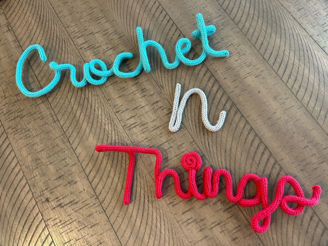 Personalized Knitted Wire Name / Custom Name / Custom Saying / Knitted ...