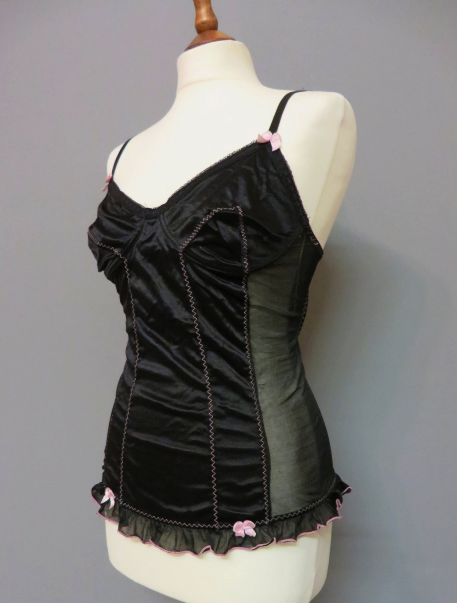 Vintage 2 Pieces Sexy Black Lingerie Pin Up Style M Etsy