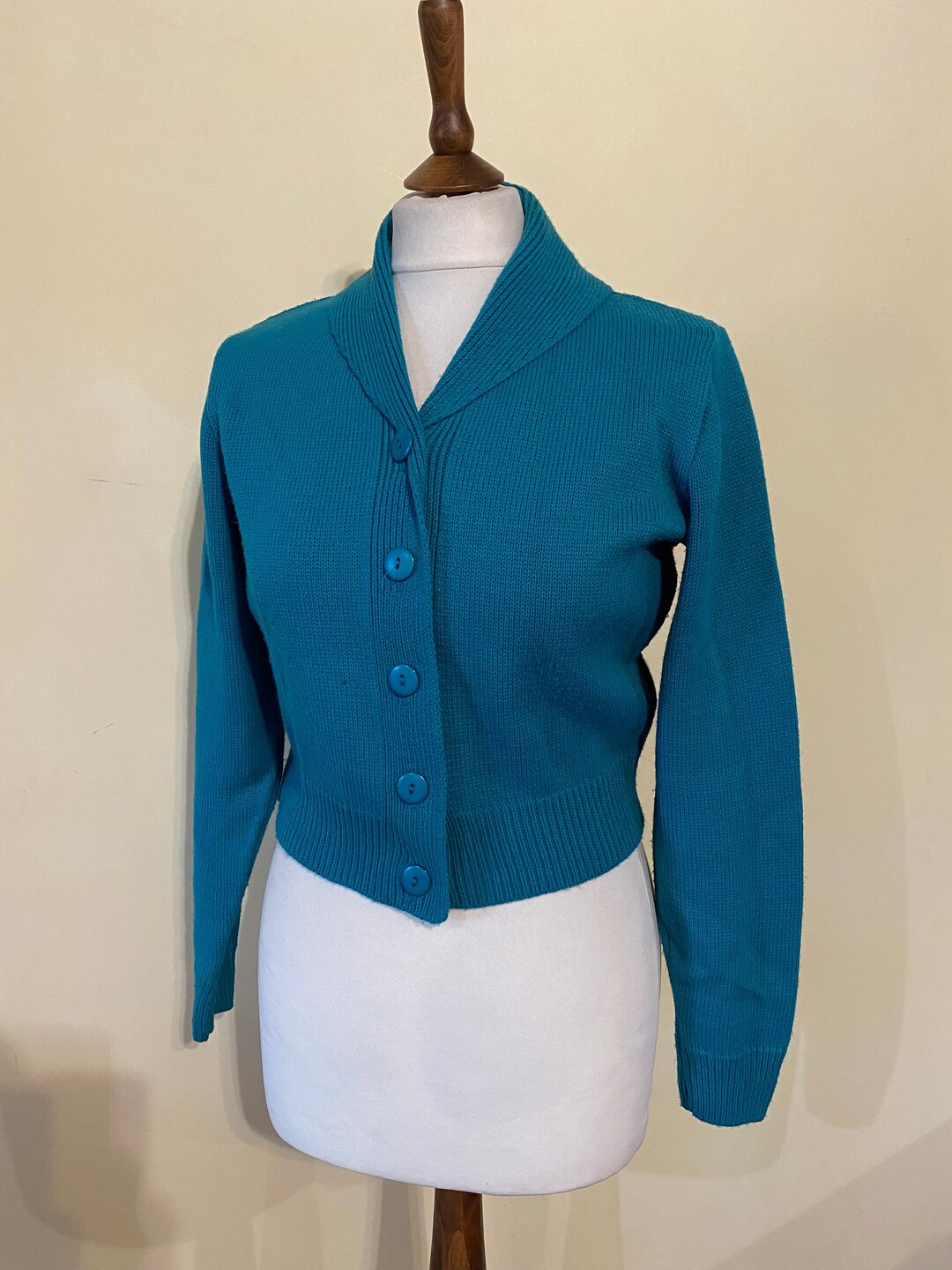 Woman Cardigan 40s/50s Style , Light Turquoise , Size M - Etsy