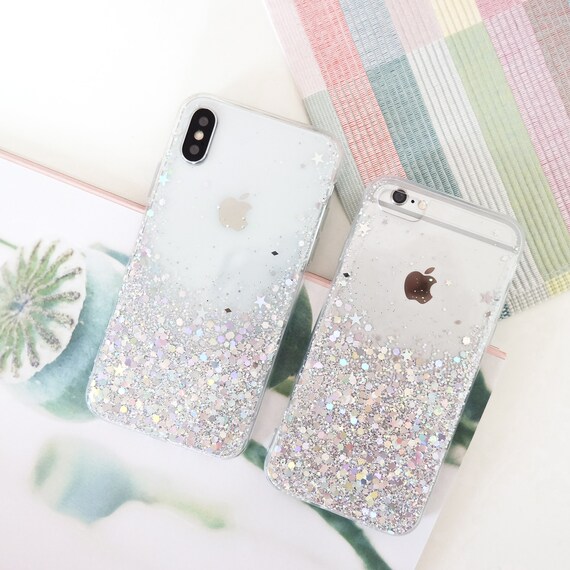 silver luxury glitter case iphone x case iphone 8 plus case