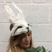 Luxury Lace Embellished White Rabbit Mask, Unisex Animal Mask, Woodland ...