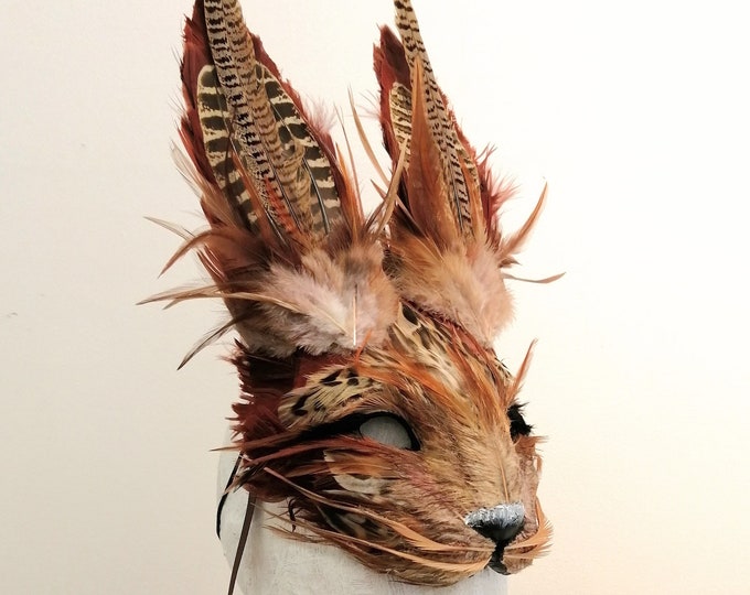 Luxury Brown Hare Mask, Large Brown Rabbit Mask, Halloween Mask ...