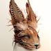 Luxury Brown Hare Mask, Large Brown Rabbit Mask, Halloween Mask ...