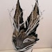 Luxury Black Jackalope Mask, Adult Rabbit Mask, Feather Animal Mask ...