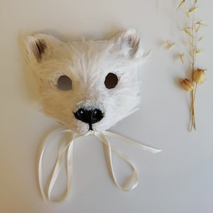 Luxury White Bear Mask, Snow Bear Mask, Arctic Bear Mask, Winter Animal ...