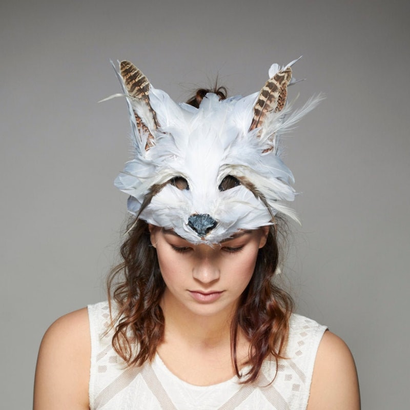 Arctic Fox Therian Mask - Etsy