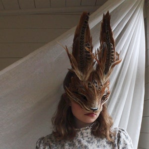 Luxury Brown Rabbit Mask, Unisex Animal Mask, Woodland Mask, Zootopia ...