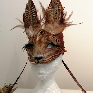 Luxury Brown Hare Mask Large Brown Rabbit Mask Halloween | Etsy