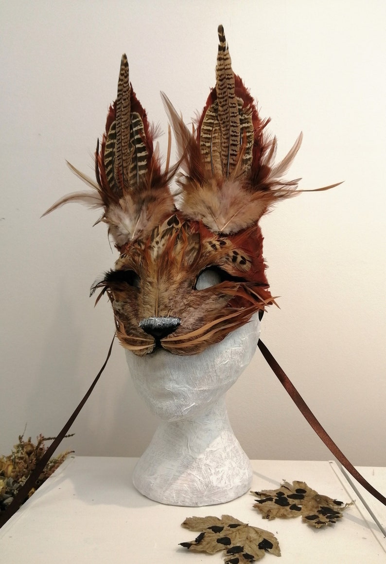 Luxury Brown Hare Mask Large Brown Rabbit Mask Halloween | Etsy