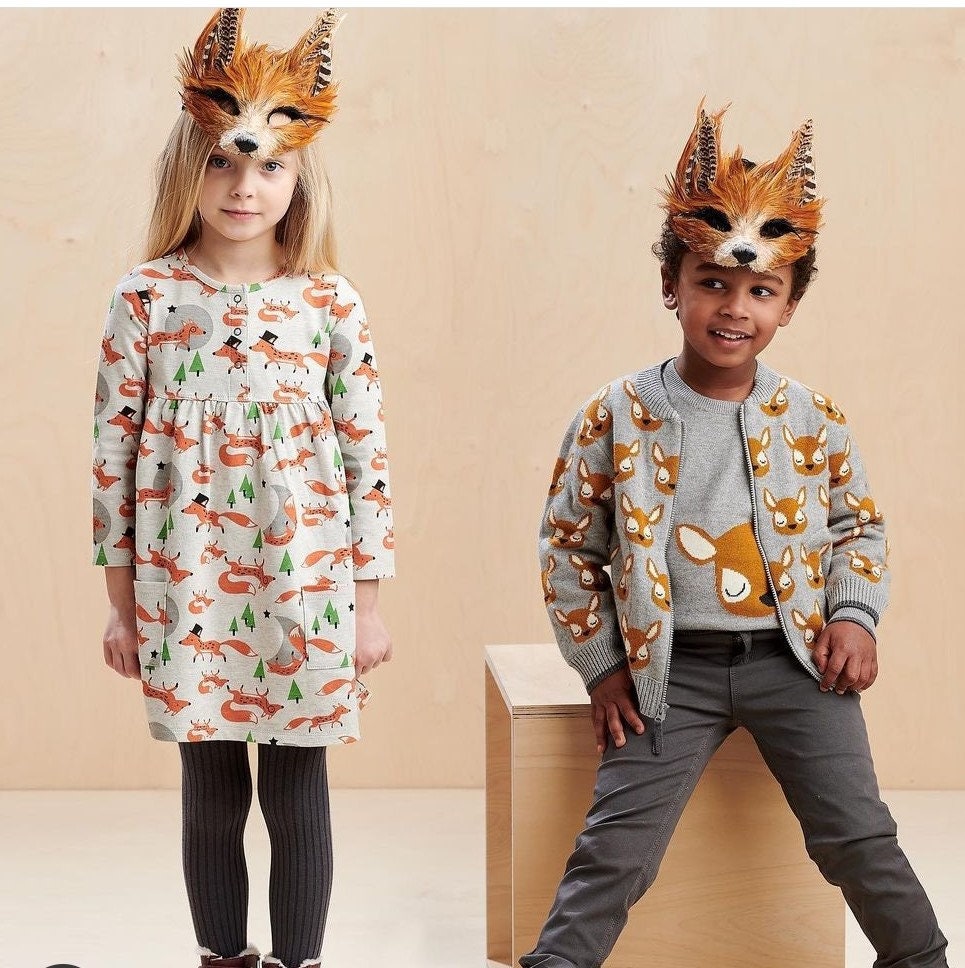 Children's Luxury Ginger fox Mask Woodland Animals | Etsy