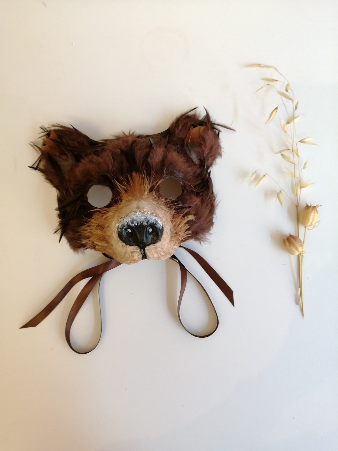Luxury Brown Bear Mask, Grizzly Bear Mask, Arctic Bear Mask, Winter ...