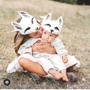 Children's Luxury White Fox Cub Mask, Kids Woodland Animals, Party ...