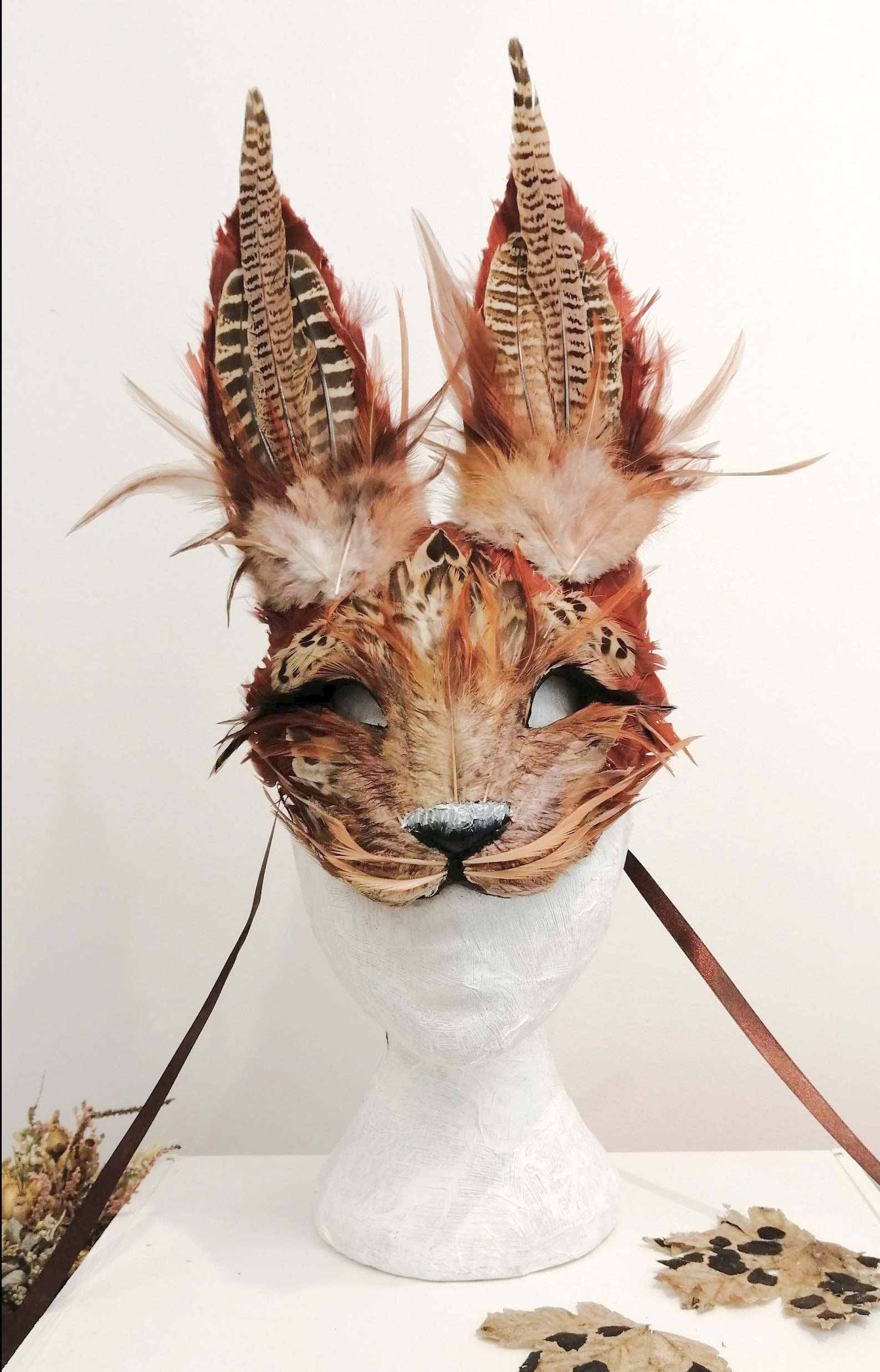 Luxury Brown Hare Mask, Large Brown Rabbit Mask, Halloween Mask ...