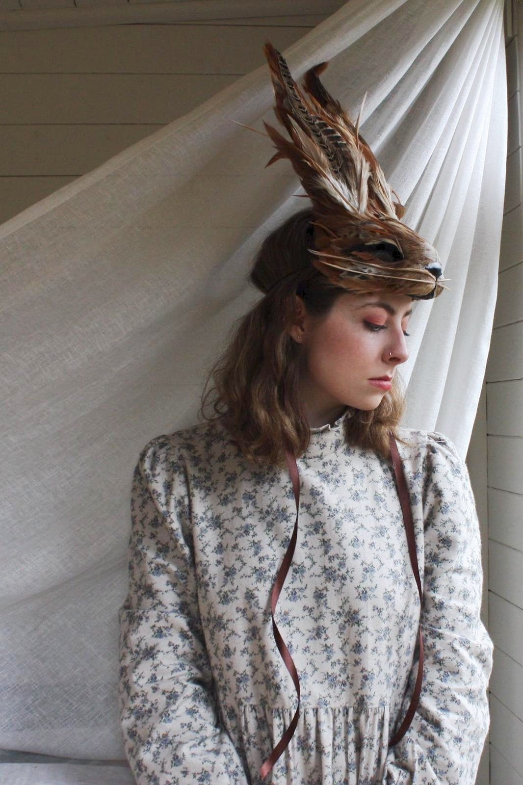 Luxury Brown Rabbit Mask Unisex Animal Mask Woodland Mask | Etsy UK