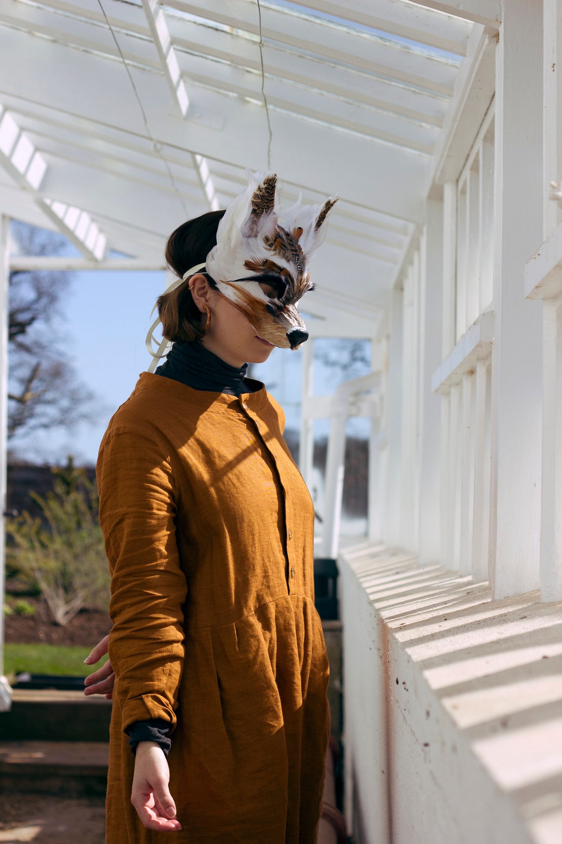 Luxury White & Brown Wolf Mask Unisex Adult Wolf Mask | Etsy