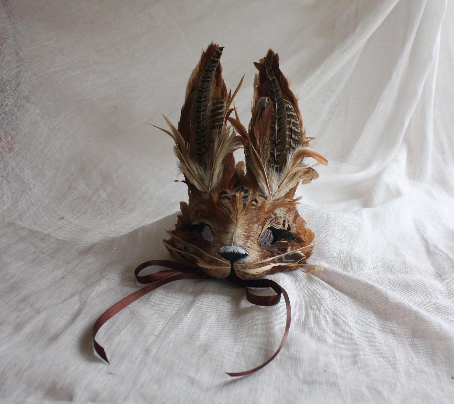 Luxury Brown Rabbit Mask Unisex Animal Mask Woodland Mask | Etsy UK