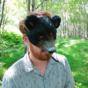 Luxury Black Bear Mask, Grizzly Bear Mask, Arctic Bear Mask, Winter ...