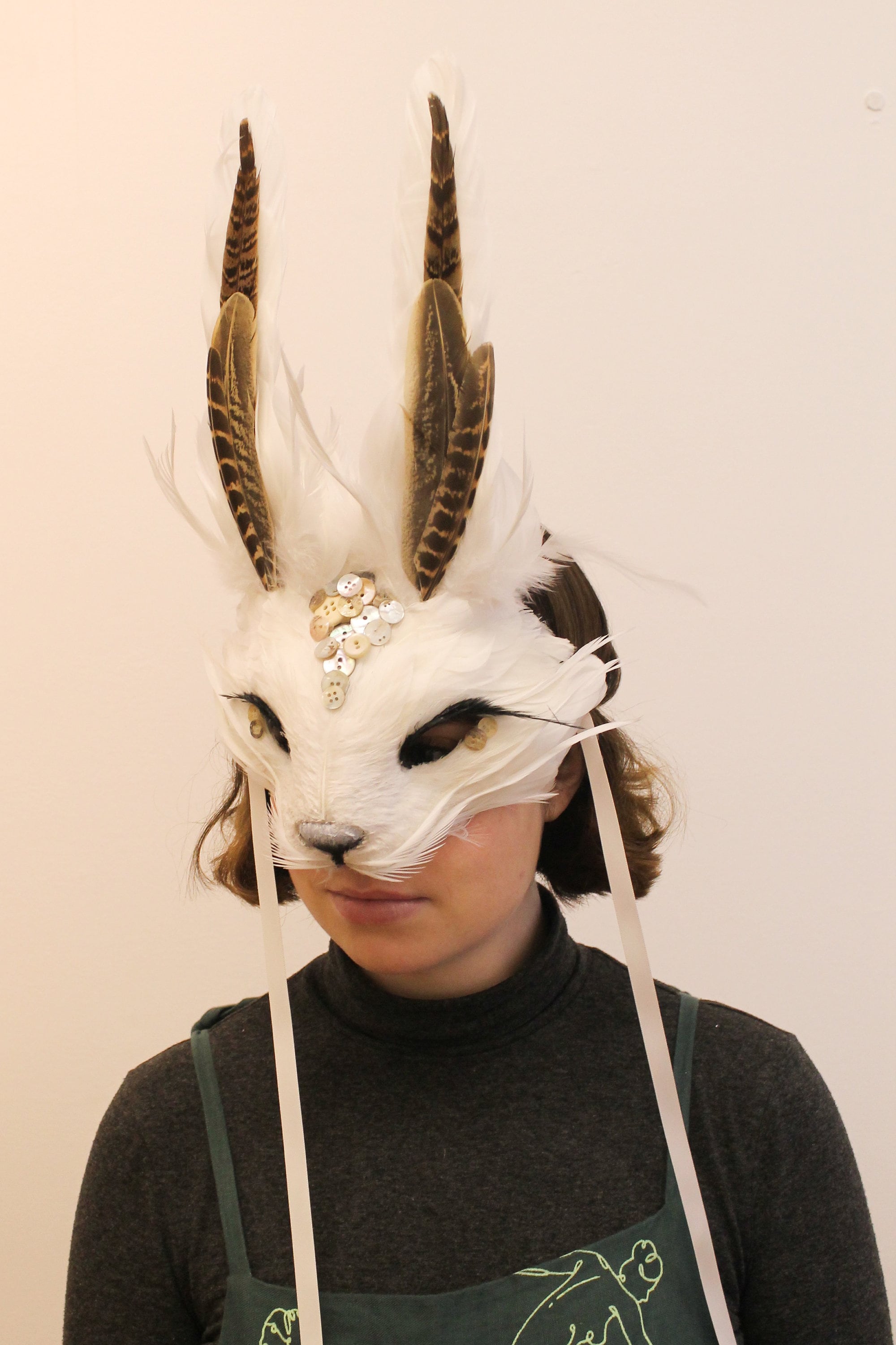 Luxury Embellished Mother of Pearl White Rabbit Mask Unisex - Etsy UK