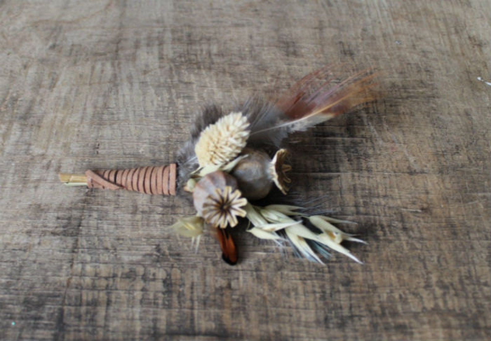 Wild Feather Button Holes // Boutonniere Vintage Wedding - Etsy UK
