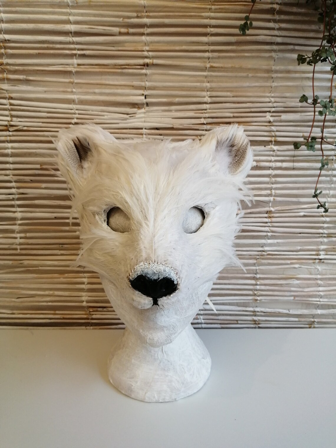 Luxury White Bear Mask, Snow Bear Mask, Arctic Bear Mask, Winter Animal ...