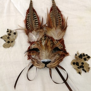 Luxury Brown Hare Mask Large Brown Rabbit Mask Halloween | Etsy