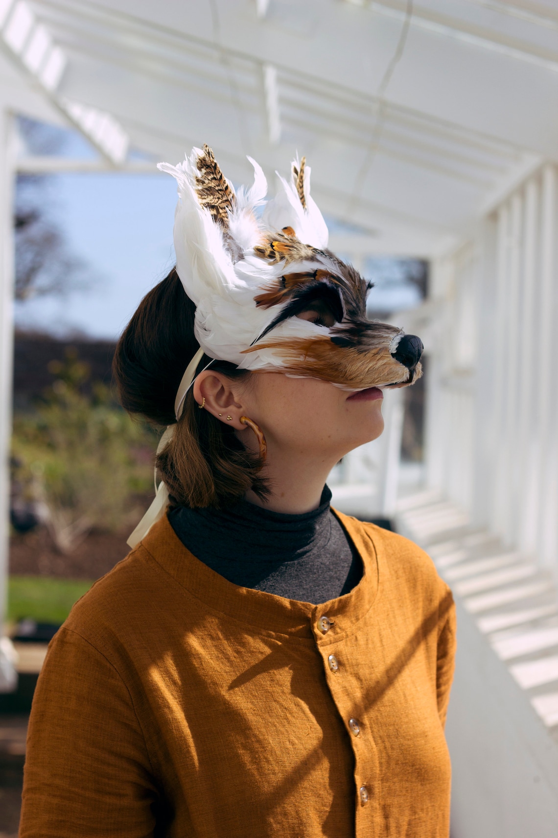 Luxury White & Brown Wolf Mask Unisex Adult Wolf Mask | Etsy