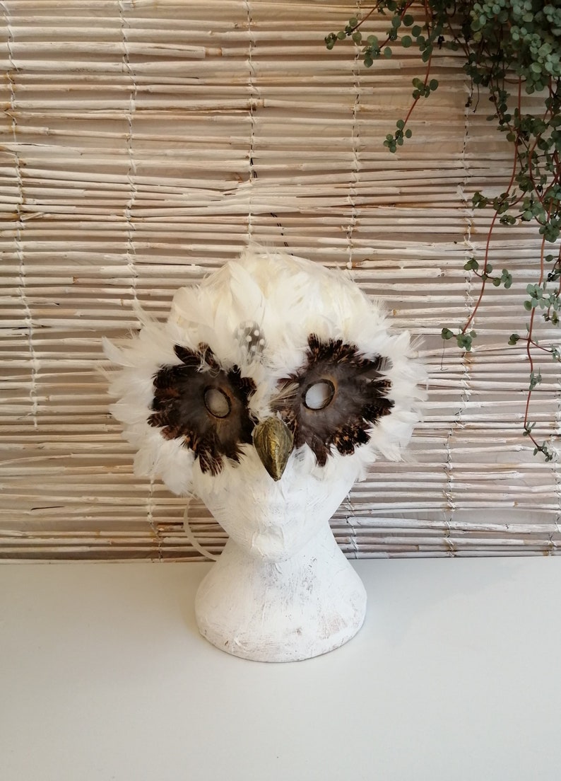 Luxury Snowy Owl Mask Snow Owl Headdress Winter Animal Mask - Etsy