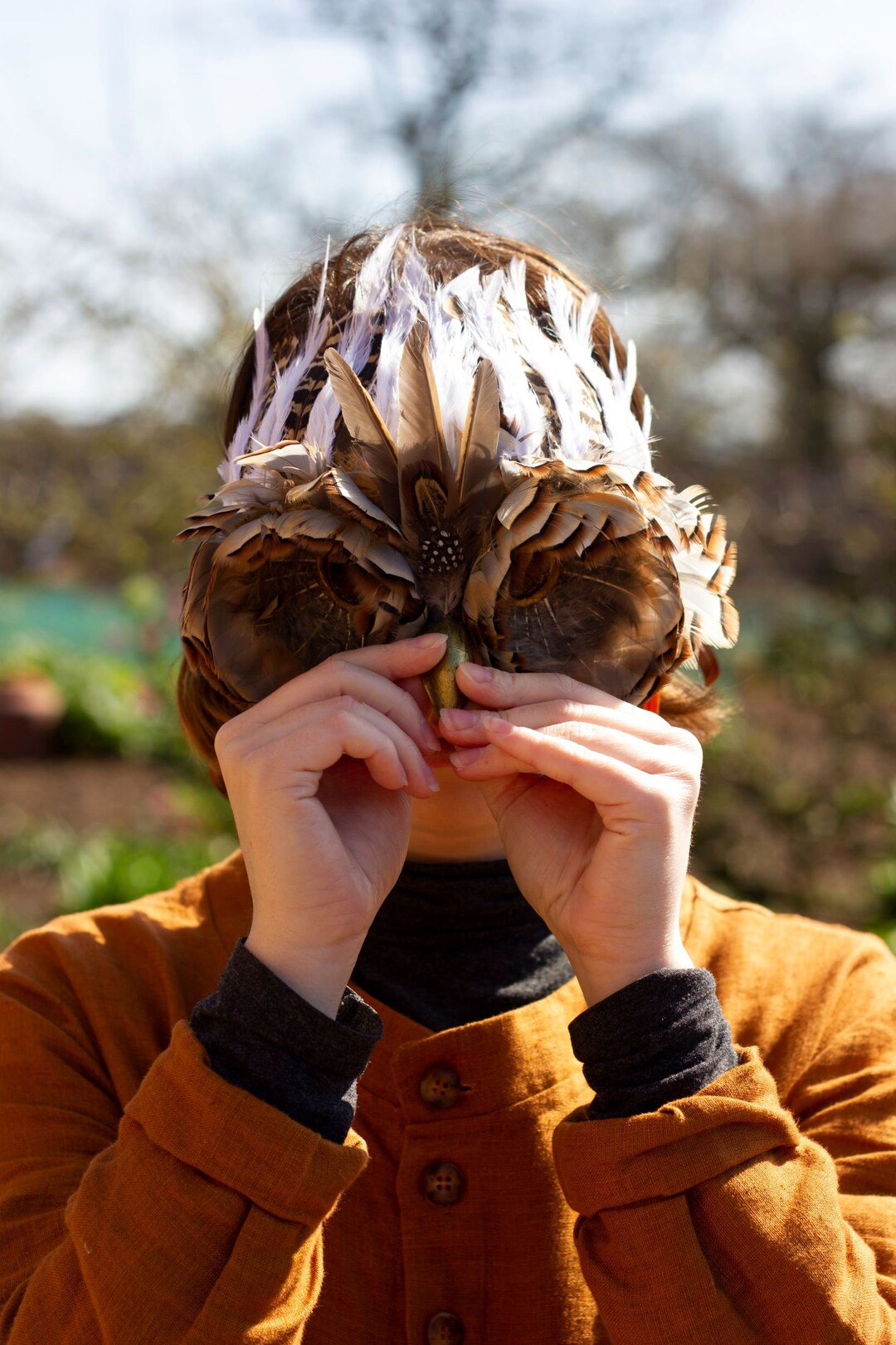 Luxury Woodland Owl Mask, Unisex Owl Headdress, Harry Potter Hedwig ...