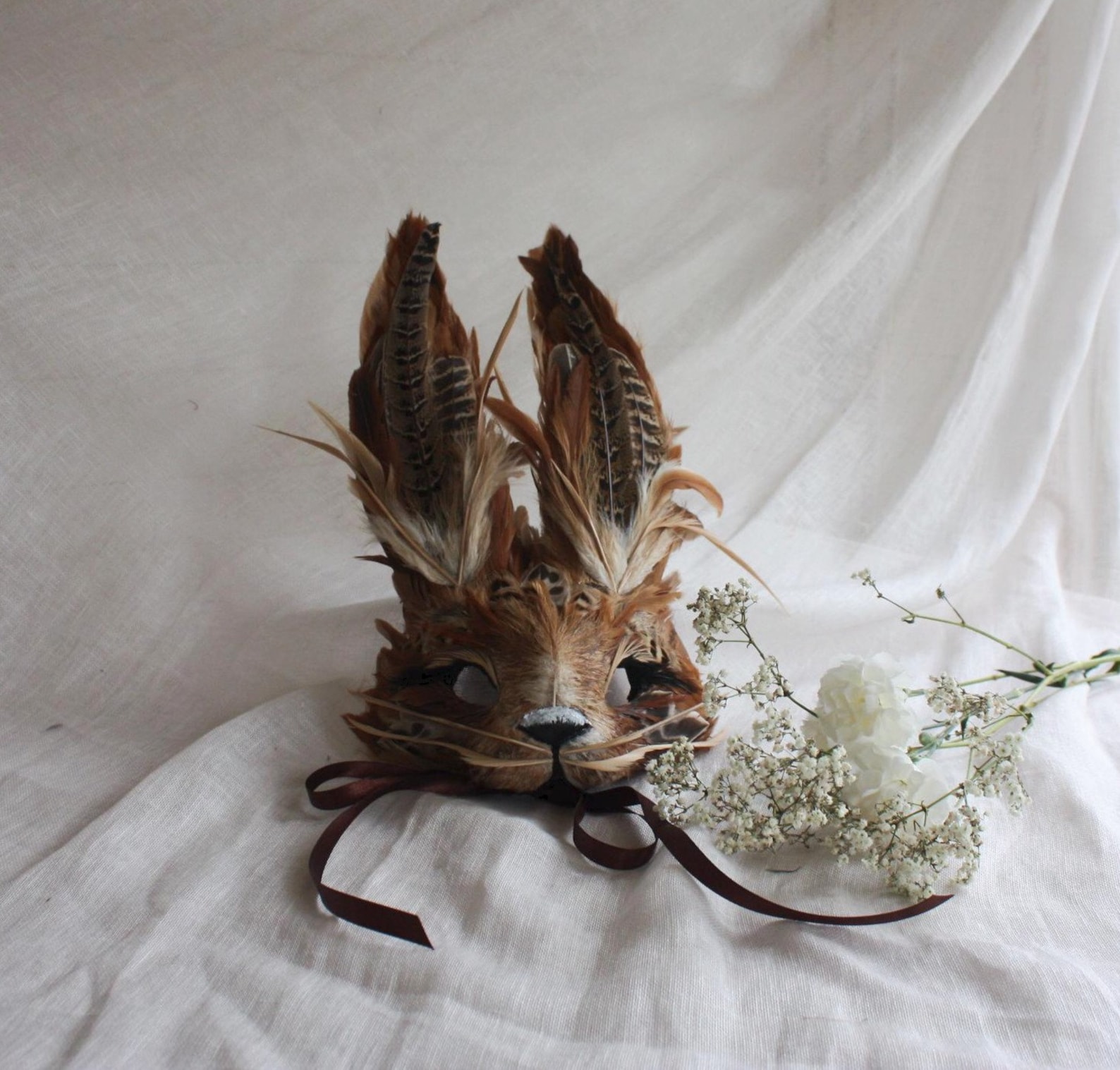 Luxury Brown Rabbit Mask Unisex Animal Mask Woodland Mask | Etsy UK
