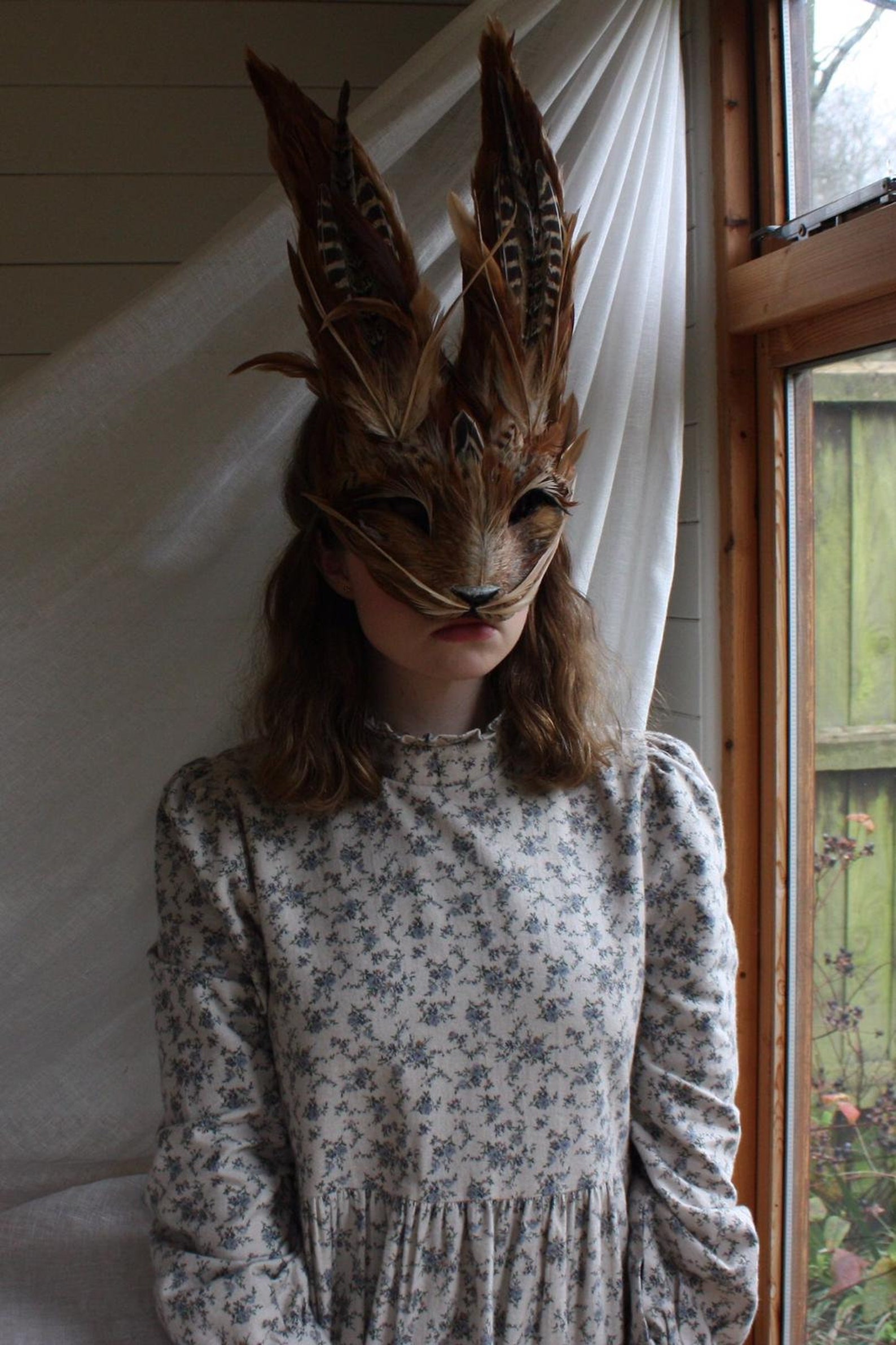 Luxury Brown Hare Mask, Large Brown Rabbit Mask, Halloween Mask ...