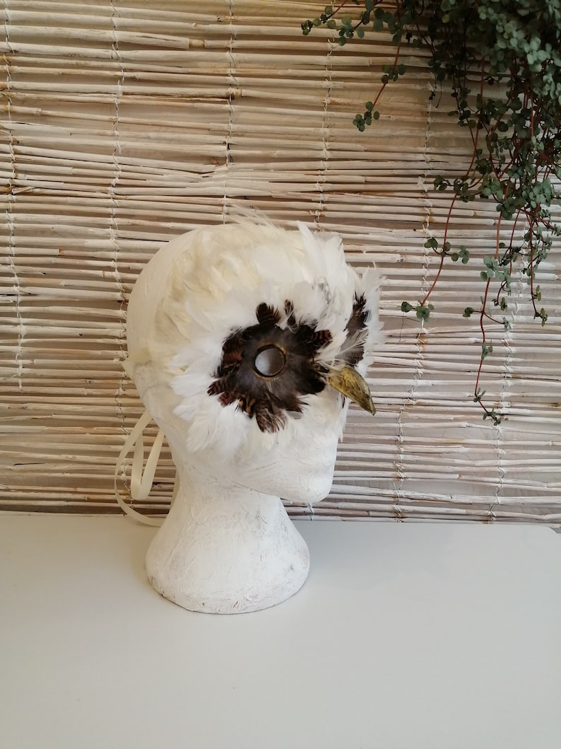 Luxury Snowy Owl Mask Snow Owl Headdress Winter Animal Mask - Etsy