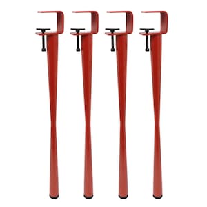 4 X Metal/steel/coffee Table/bench Legs Tip Toe Clamp/screws Various ...