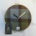 Harris Tweed Round Wall Clock 9in / 23cm Authentic Harris Tweed Faced ...