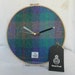 Harris Tweed Round Wall Clock 9in / 23cm Authentic Harris Tweed Faced ...
