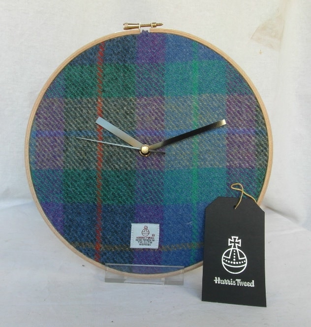 Harris Tweed Round Wall Clock 9in / 23cm Authentic Harris | Etsy UK