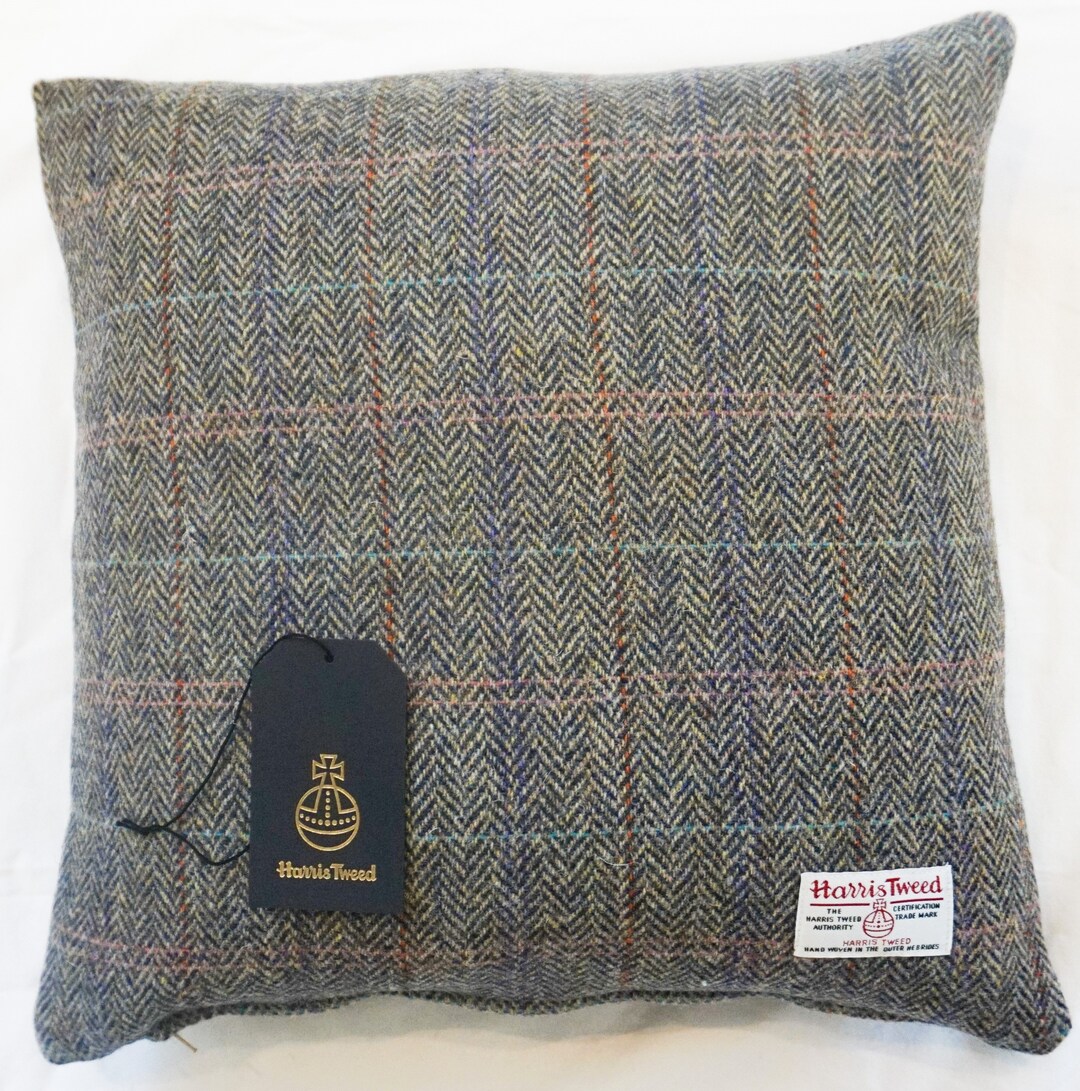 Authentic Harris Tweed Fabric Cushion Cover 100% Wool - 16in X 16in ...