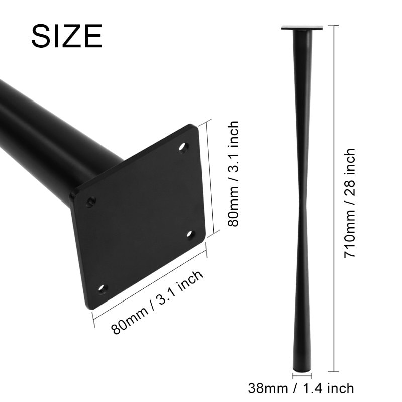 4 X Metal/steel/ Table/bench Legs Tip Toe Clamp/screws Various Colours ...