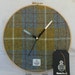Harris Tweed Round Wall Clock 9in / 23cm Authentic Harris Tweed Faced ...